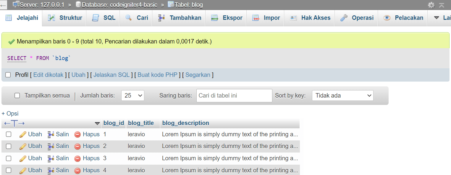 Belajar CodeIgniter 4 #4 : Membuat Migration dan Seeding - Leravio